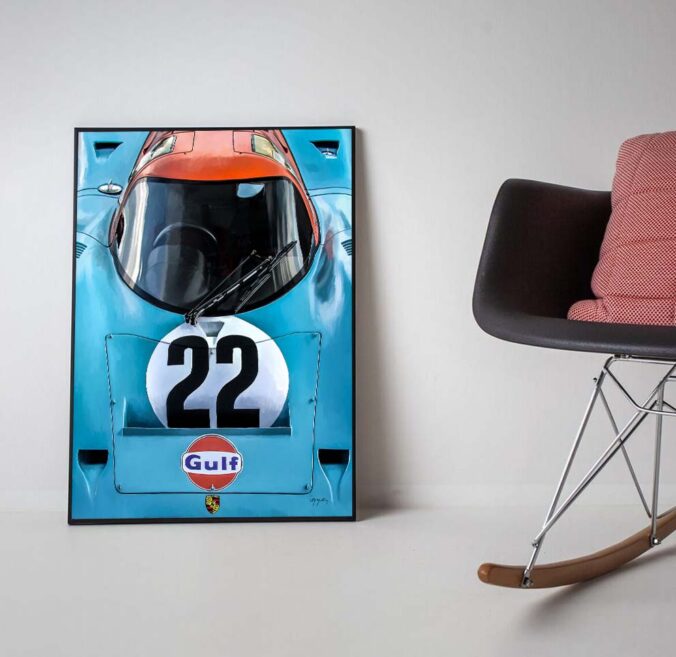 Porsche 917 Gulf – art print tableau - Philippe Lepape