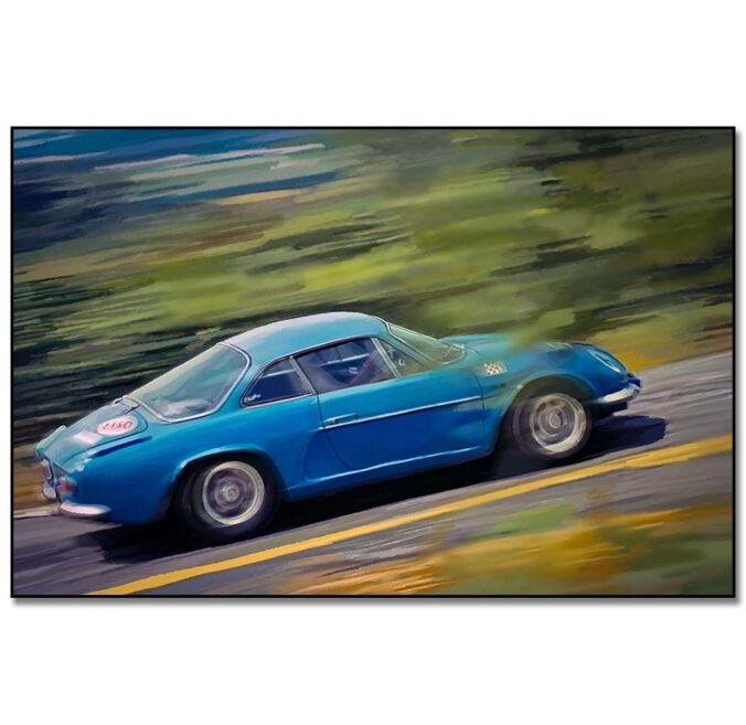 Alpine A110 – tableau poster illustration - Philippe Lepape